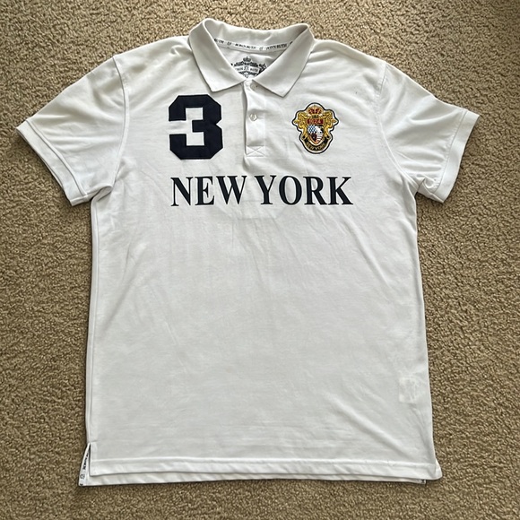 Robin Ruth | Shirts | Robin Ruth Mens New York 3 White Rugby Polo Shirt ...